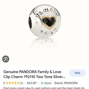Pandora | Jewelry | Pandora Sterling Silver Bracelet With 4k Gold Snap ...